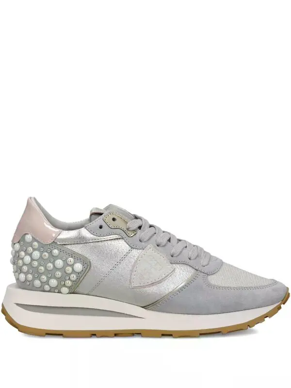 Philippe Model Tropez Haute Sneakers - Silver