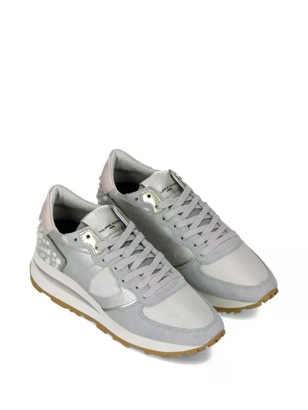 Philippe Model Tropez Haute Sneakers - Silver