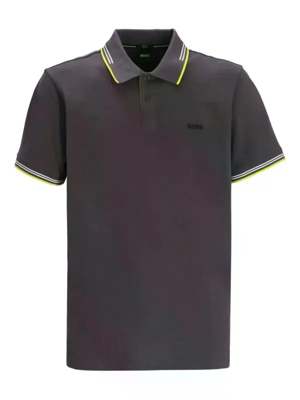 BOSS Paddy Tipped Polo Shirt - Brown