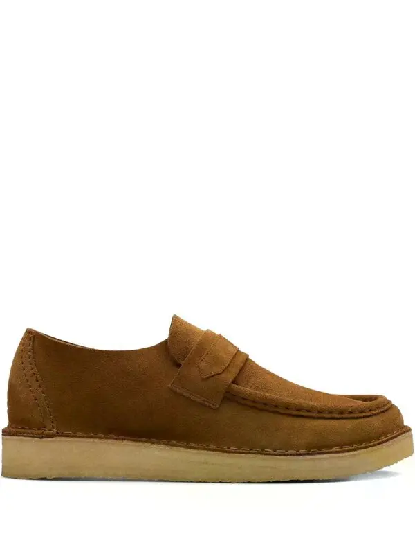 Clarks Nomad Suede Penny Loafers - Brown
