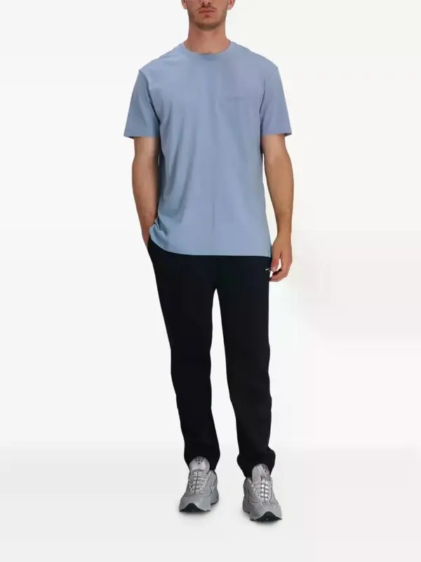 Armani Exchange Embroidered Cotton T-shirt - Blue