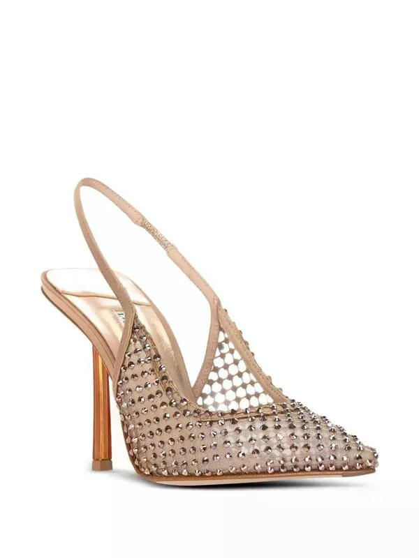 LE SILLA 100mm Embellished Slingback Sandals - Neutrals