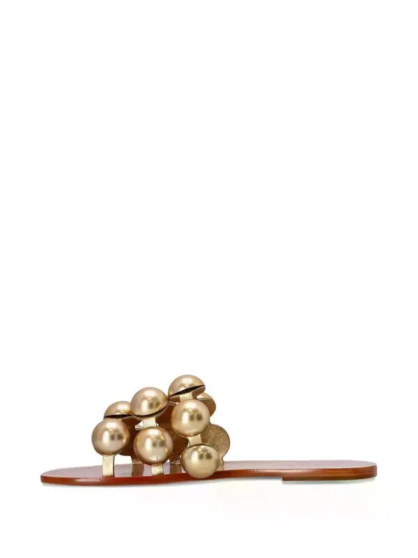 Farm Rio Beads-embellished Leather Sandals