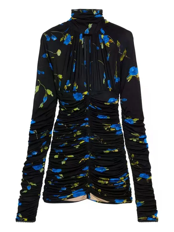 blumarine floral embroidery mini dress - blue Can’t Miss This Blue Multi Floral Embroidered Lace Mini Dress main image 1