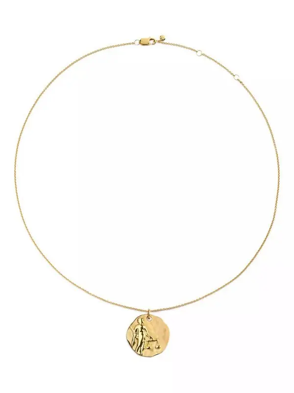 Monica Vinader Libra Zodiac Pendant Necklace - Gold