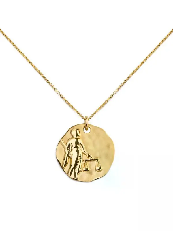 Monica Vinader Libra Zodiac Pendant Necklace - Gold