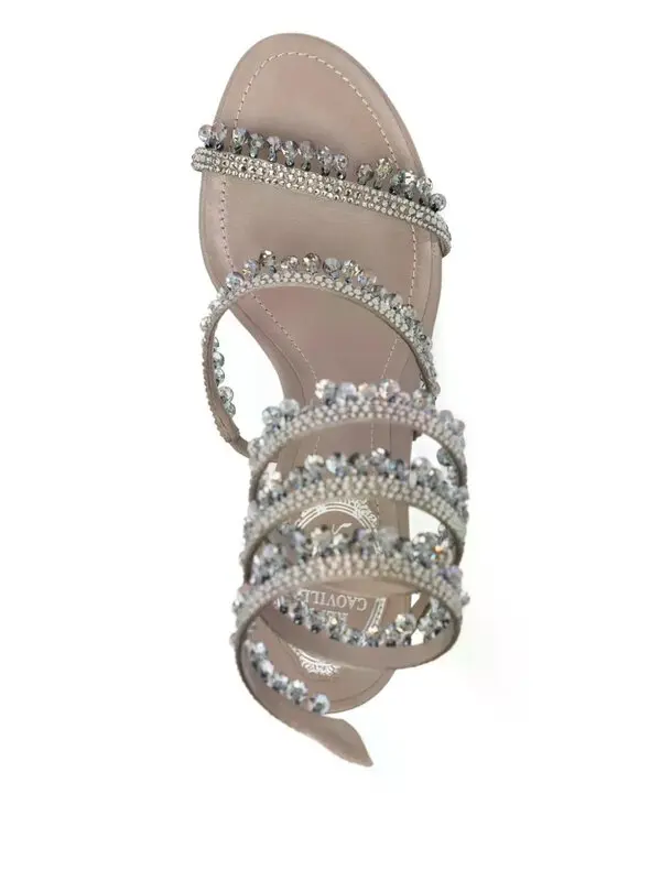 Rene Caovilla Chandelier Embellished Sandals - Neutrals