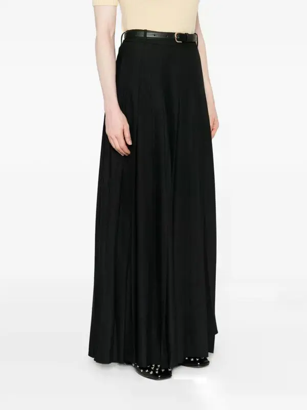 SELF-PORTRAIT Pleated Belted Skirt