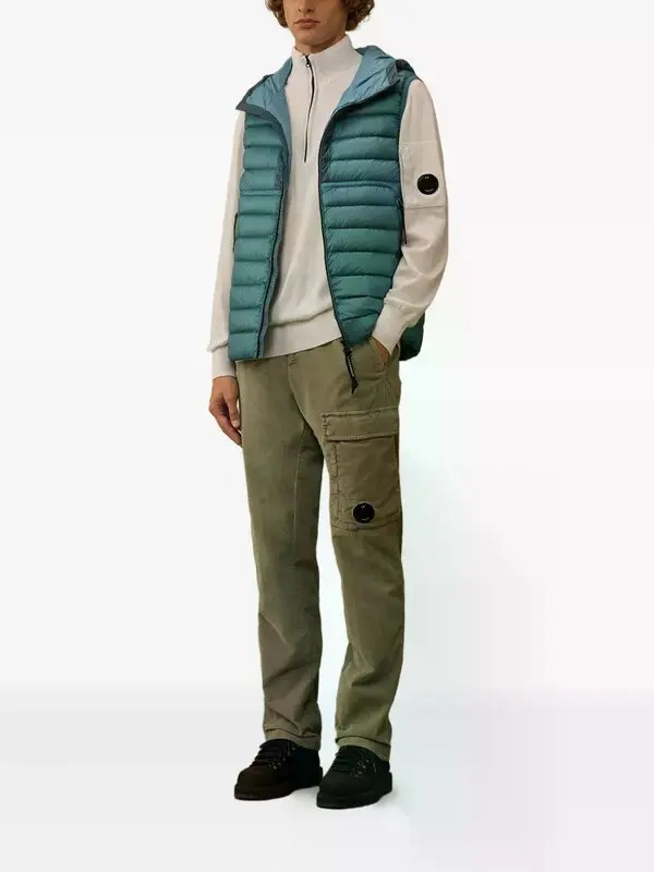C.P. COMPANY Half-zip High Neck Sweater With Lens Pocket - White