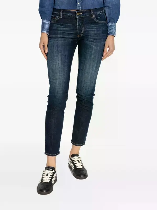 Dsquared2 Logo-plaque Cropped Jeans