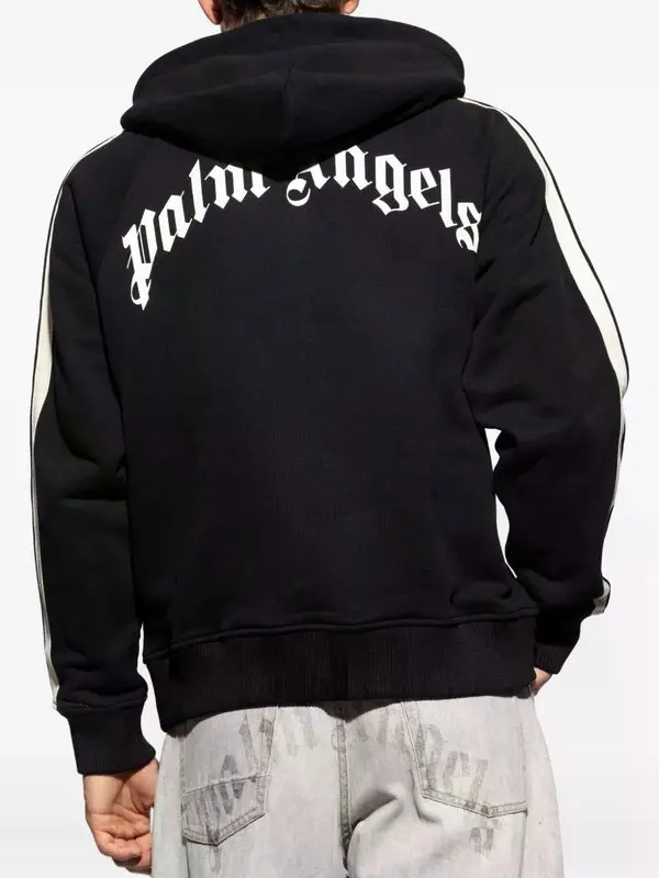 Palm Angels Hooded Sweatshirt With Stripe Detail