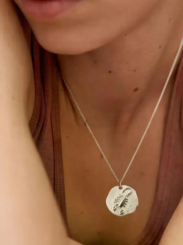 Monica Vinader Scorpio Zodiac Pendant Necklace - Silver