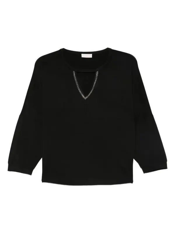 Liu Jo Embellished V-neck Blouse