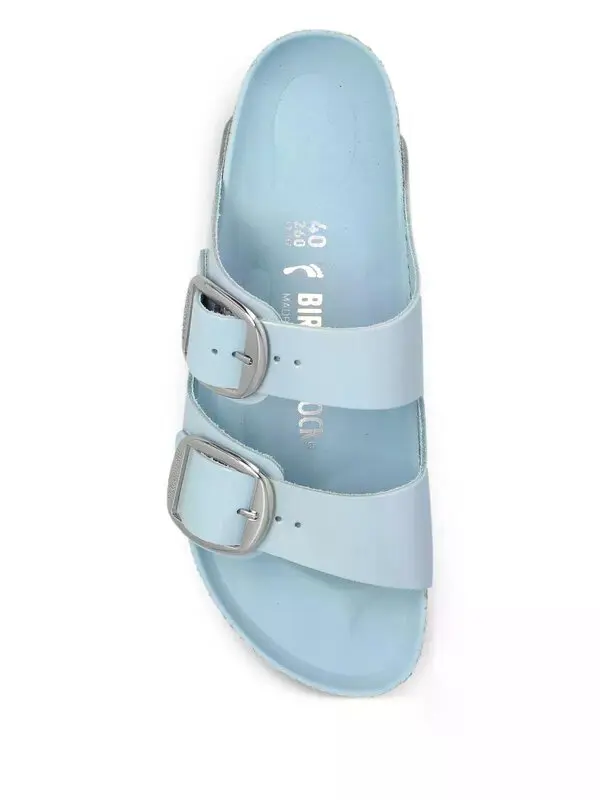 BIRKENSTOCK Arizona Big Buckle Patent Leather Sandals - Blue