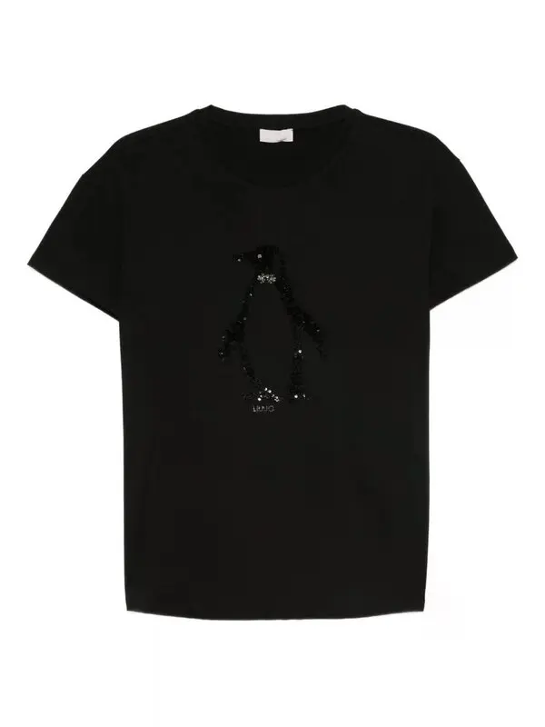 Liu Jo Sequin Penguin T-shirt