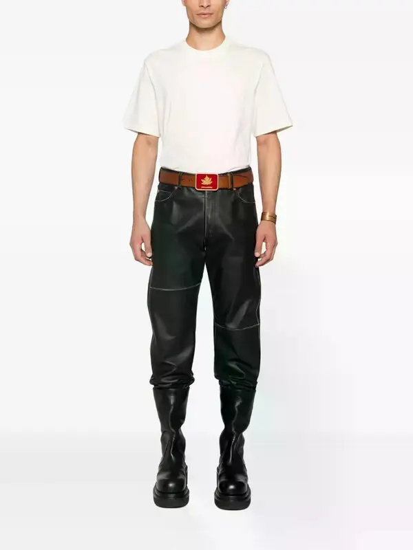 MSGM Logo-print Cotton T-shirt - Neutrals