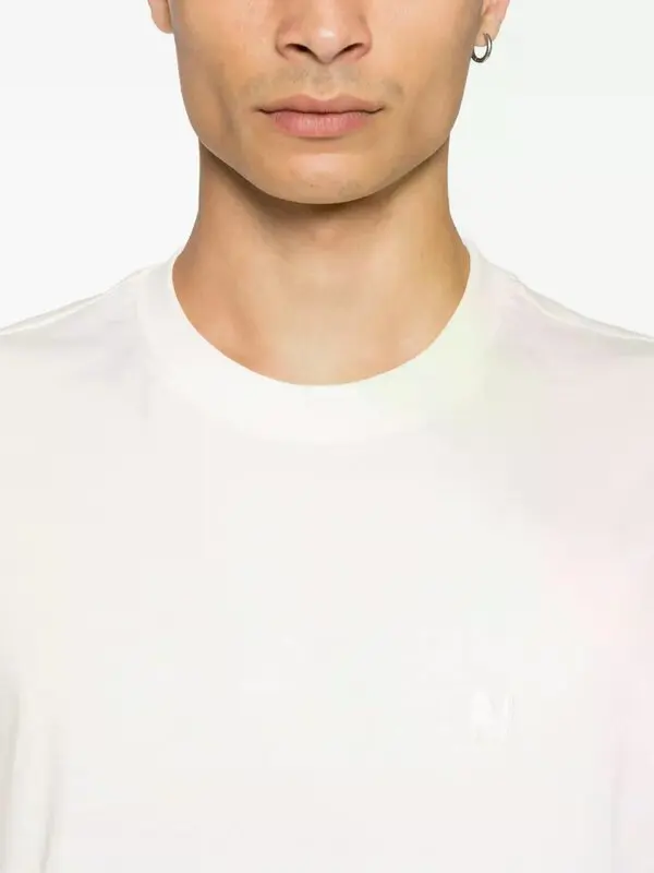 MSGM Logo-print Cotton T-shirt - Neutrals