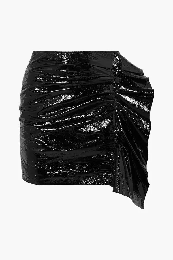 Isabel Marant Cracked Patent-leather Mini Skirt