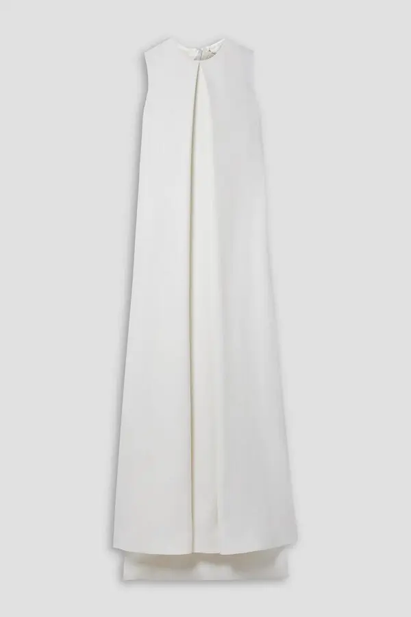 EMILIA WICKSTEAD Layne Cape-effect Wool-crepe Gown