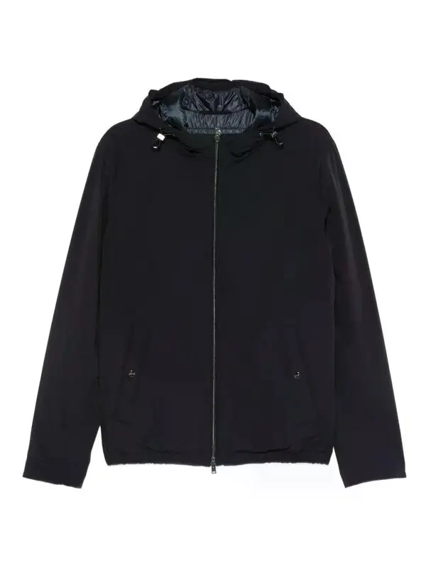 Herno Hooded Zip-front Jacket - Blue