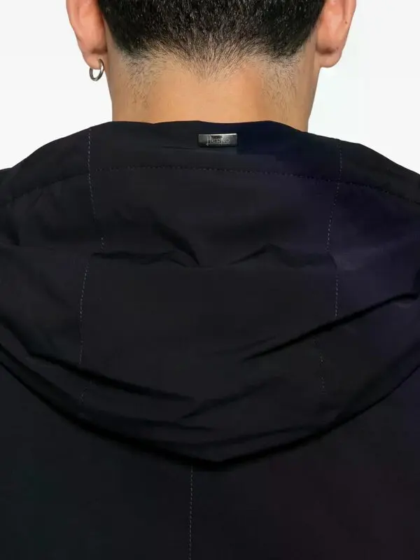 Herno Hooded Zip-front Jacket - Blue