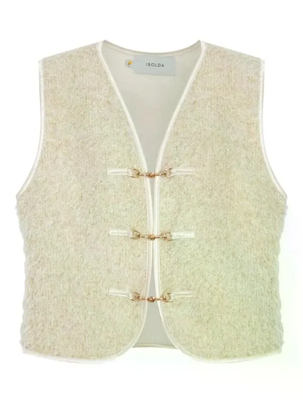 Isolda Mandacaru Textured Vest - Neutrals
