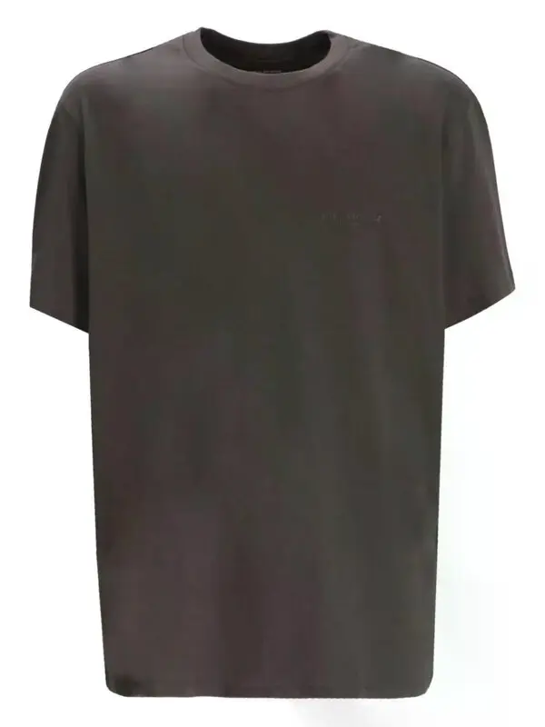 Armani Exchange Logo-embroidered Cotton T-shirt - Brown