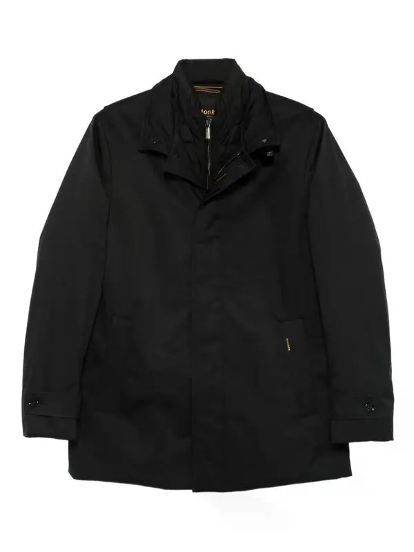 MOORER Quilted High-neck Jacket - Black