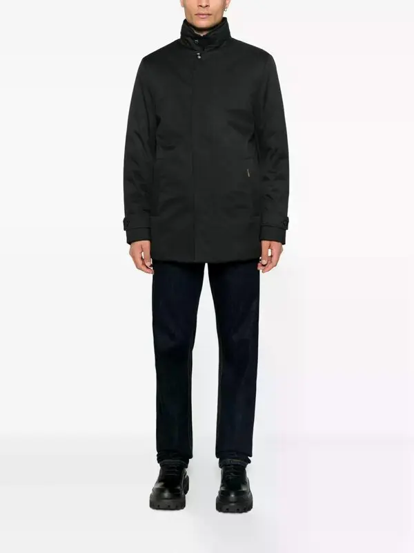 MOORER Quilted High-neck Jacket - Black