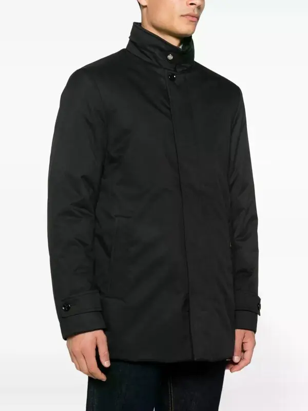 MOORER Quilted High-neck Jacket - Black
