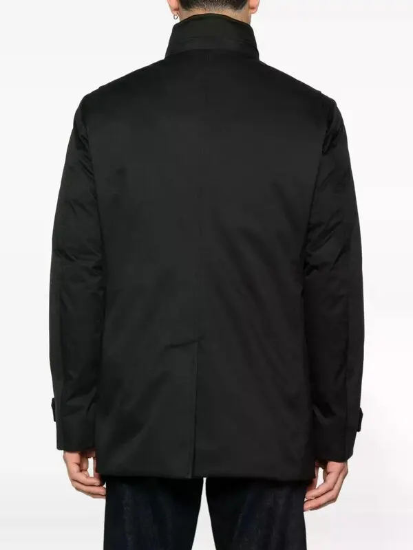 MOORER Quilted High-neck Jacket - Black