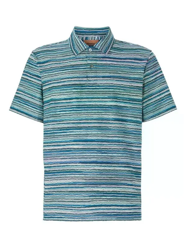 Missoni Striped Polo Shirt - Blue