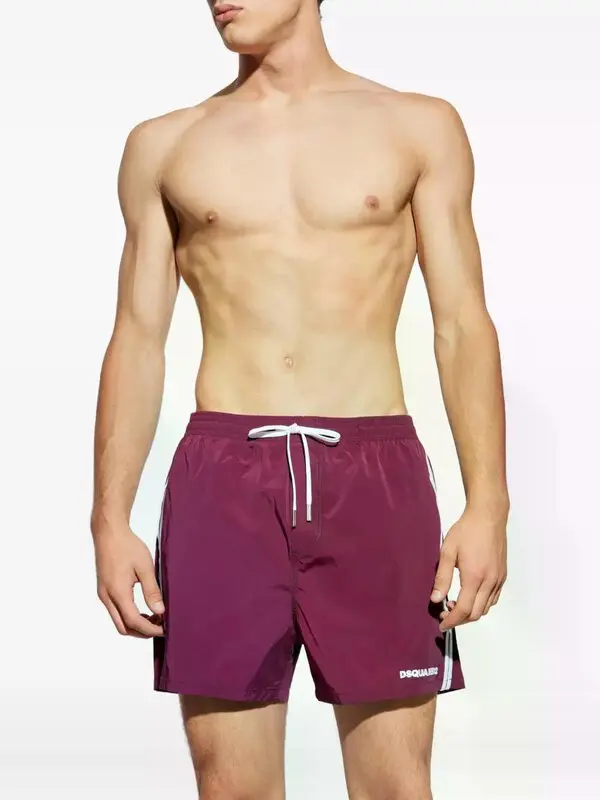 Dsquared2 Logo-embroidered Swim Shorts - Purple