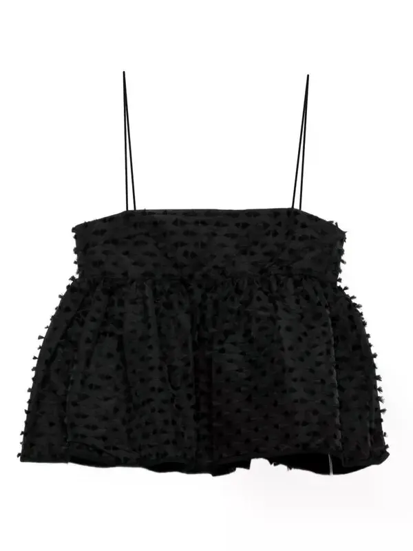 Cecilie Bahnsen 3d-detail Top - Black