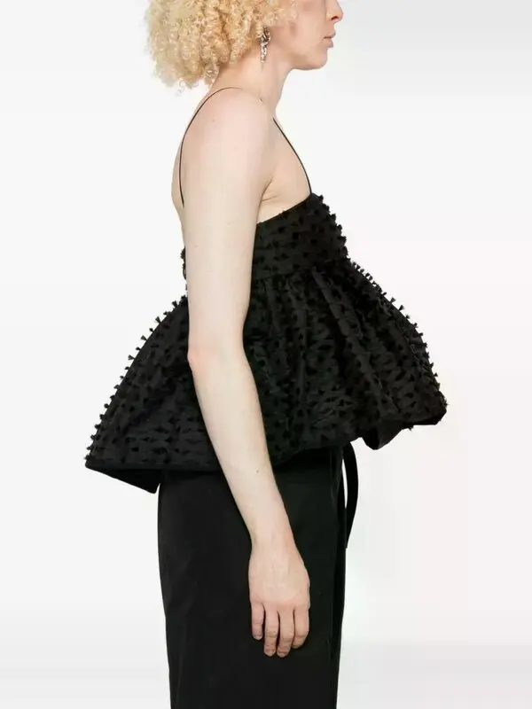 Cecilie Bahnsen 3d-detail Top - Black