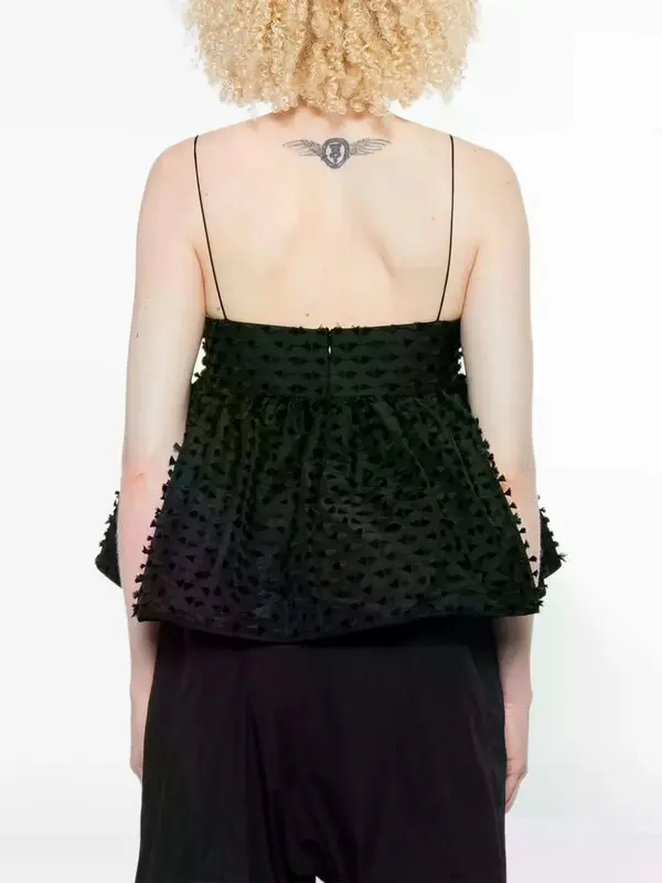 Cecilie Bahnsen 3d-detail Top - Black