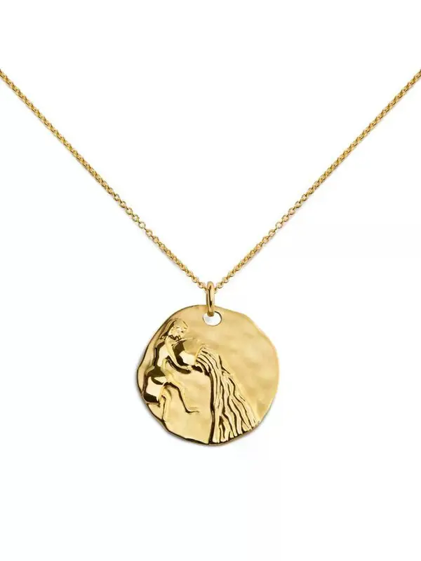 Monica Vinader Gp Zodiac Aquarius Necklace - Gold