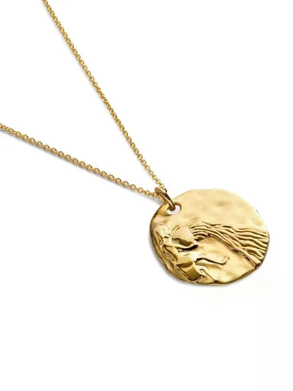 Monica Vinader Gp Zodiac Aquarius Necklace - Gold