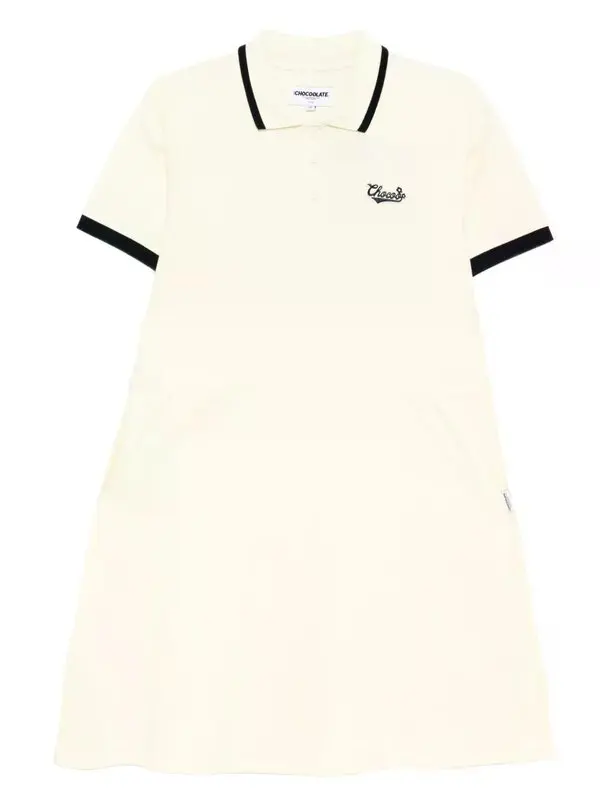 CHOCOOLATE Logo-embroidered Polo Dress - Yellow