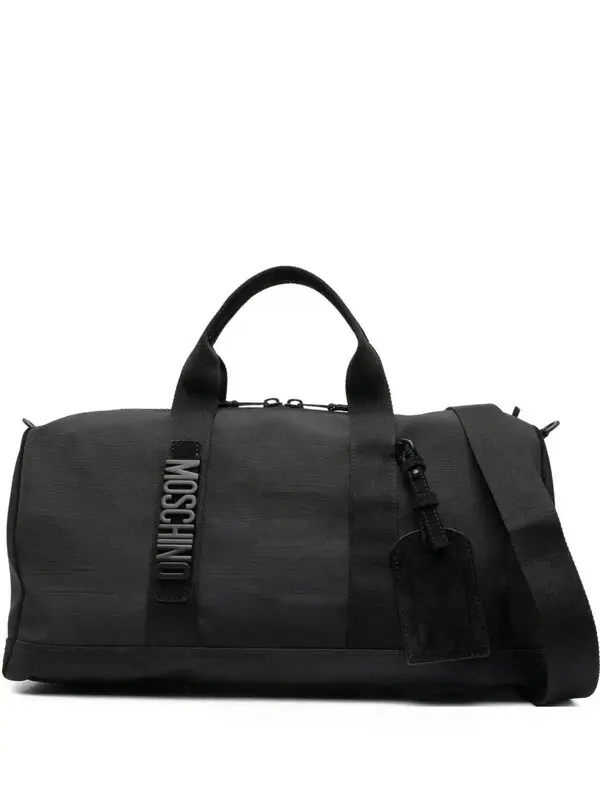 Moschino Logo-detailed Holdall - Black