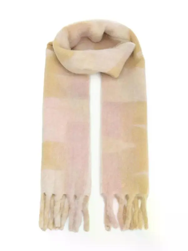 Isabel Marant Loliana Checked Fringed Scarf - Neutrals