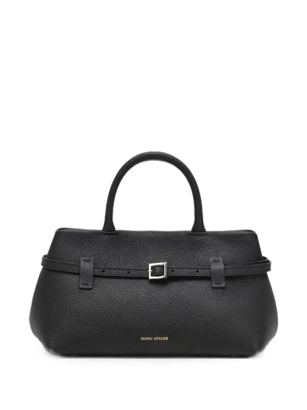 Manu Atelier Le Cambon Buckle-strap Leather Tote Bag - Black