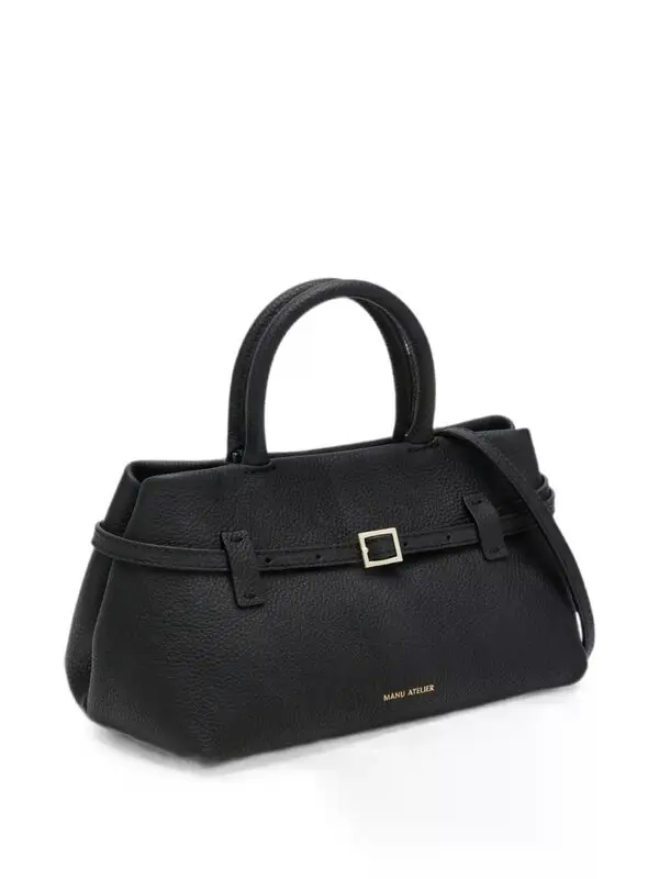 Manu Atelier Le Cambon Buckle-strap Leather Tote Bag - Black