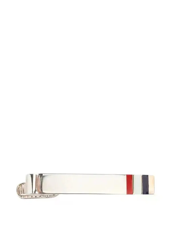 Thom Browne Striped Tie Pin - Silver
