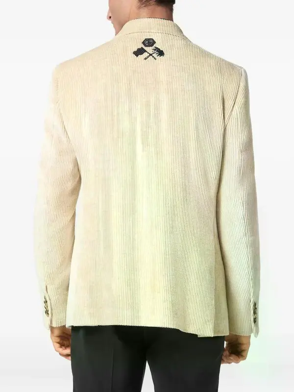 Philipp Plein Embroidered Corduroy Blazer