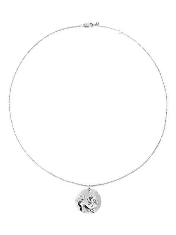 Monica Vinader Leo Zodiac Pendant Necklace - Silver