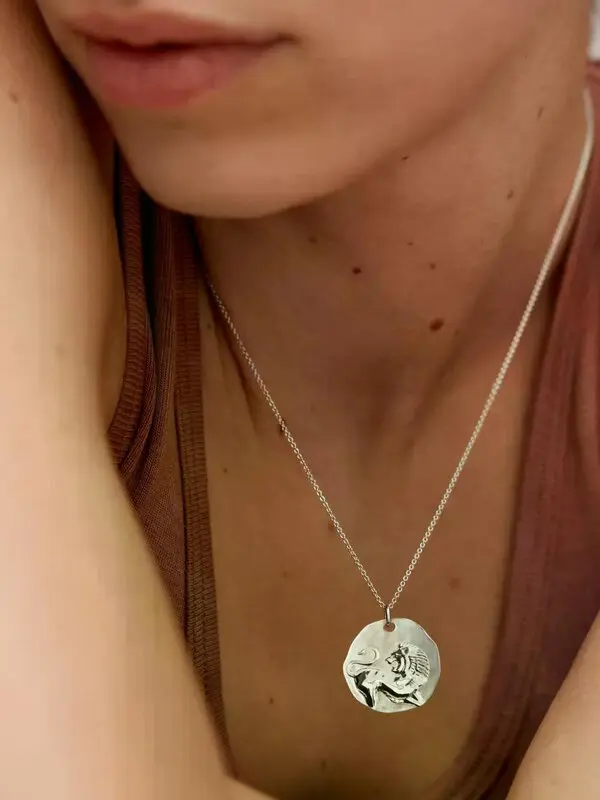 Monica Vinader Leo Zodiac Pendant Necklace - Silver