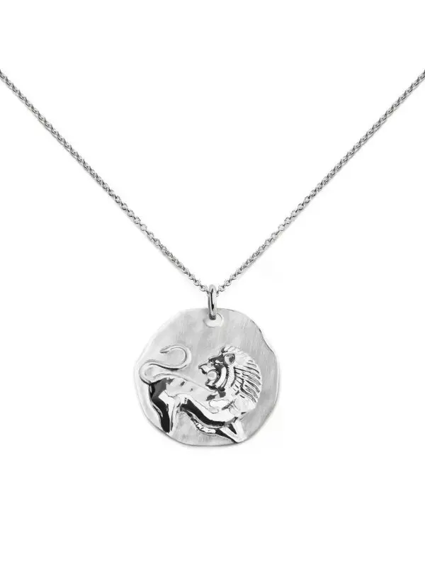 Monica Vinader Leo Zodiac Pendant Necklace - Silver