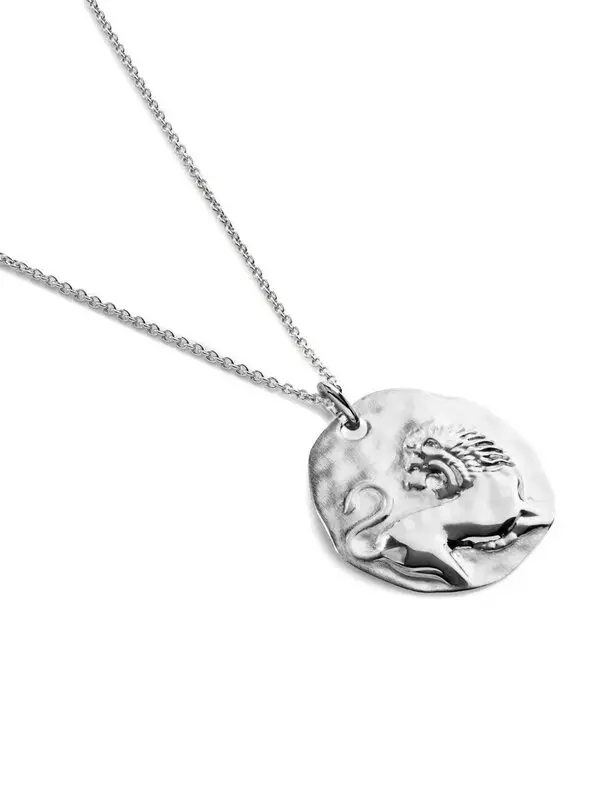 Monica Vinader Leo Zodiac Pendant Necklace - Silver