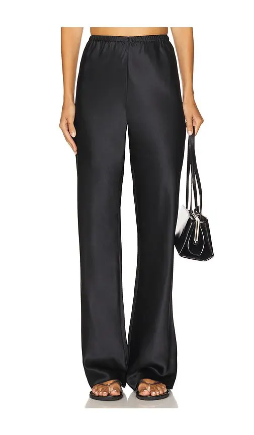 EAVES Loretta Silk Pants - Black